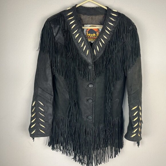 Tatanka | Jackets & Coats | Tatanka Bison Vtg Leather Native American ...